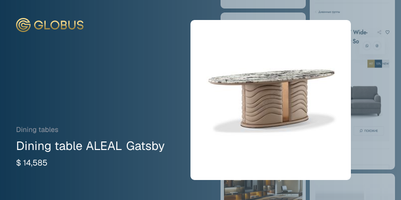 Dining table ALEAL Gatsby Price | Globus Furniture from China