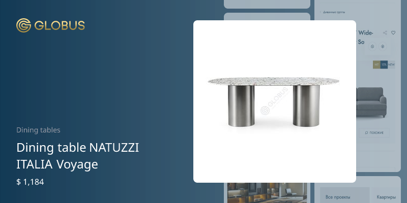 Dining table NATUZZI ITALIA Voyage | Globus Furniture from China