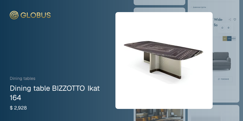 Dining table BIZZOTTO Ikat 164 | Globus Furniture from China
